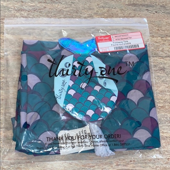 thirty-one | Bags | New Mermaid Foldaway Tote | Poshmark